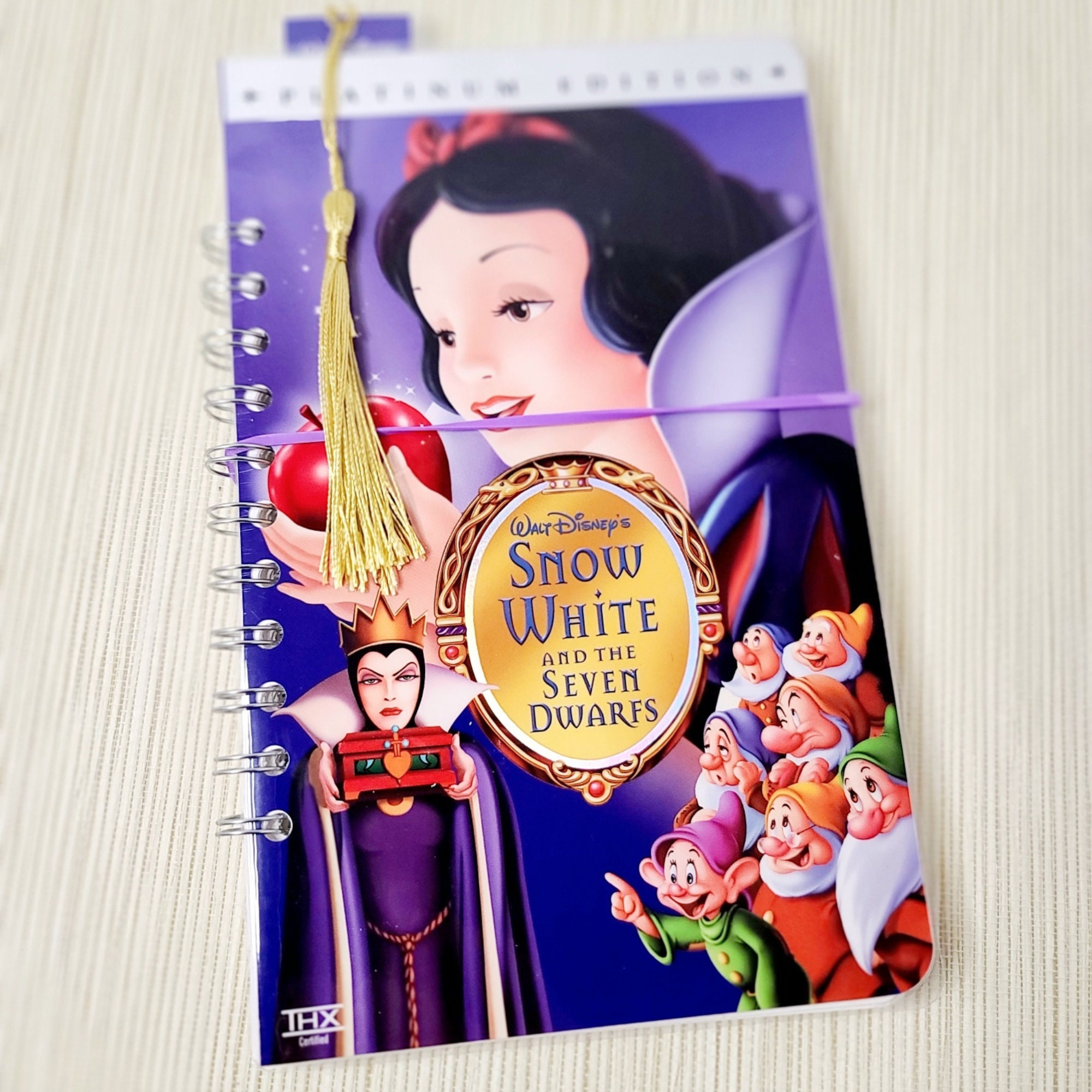 Snow White Journal,upcycled VHS Notebook,disney Autograph Book,princess ...