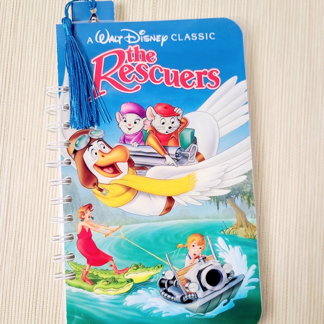 The Rescuers VHS Journal, Upcycled VHS Notebook, Classic Disney Cartoon ...