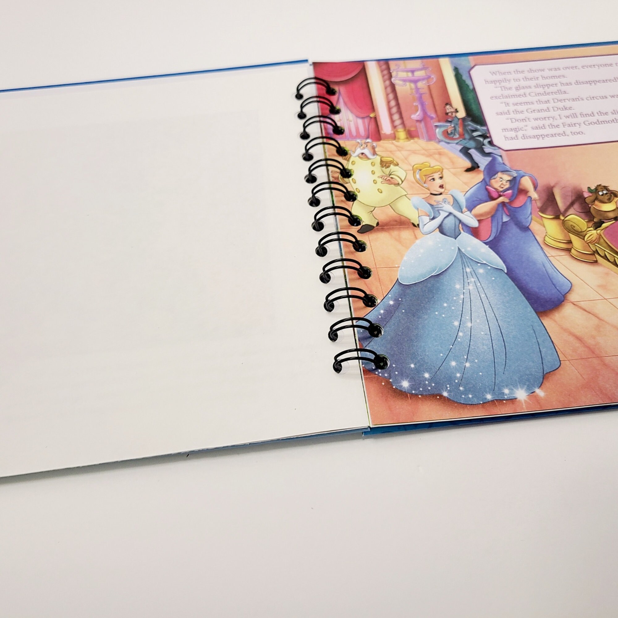 Disney Princess Autograph Book, Repurposed Cinderalla Story, Upcycled ...