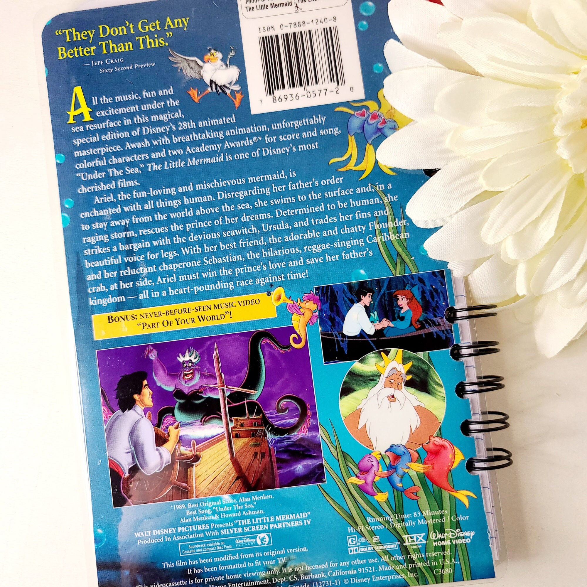 The Little Mermaid Journal,upcycled VHS Notebook,disney Autograph Book ...