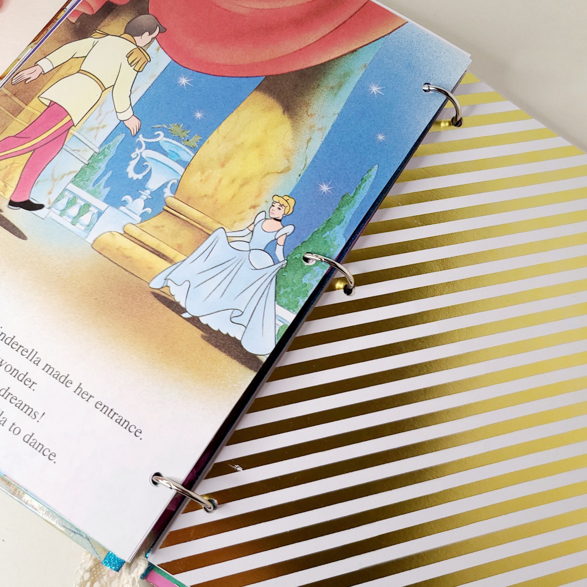 Vintage Cinderella Notebook, Walt Disney's Cinderella Upcycled Journal ...