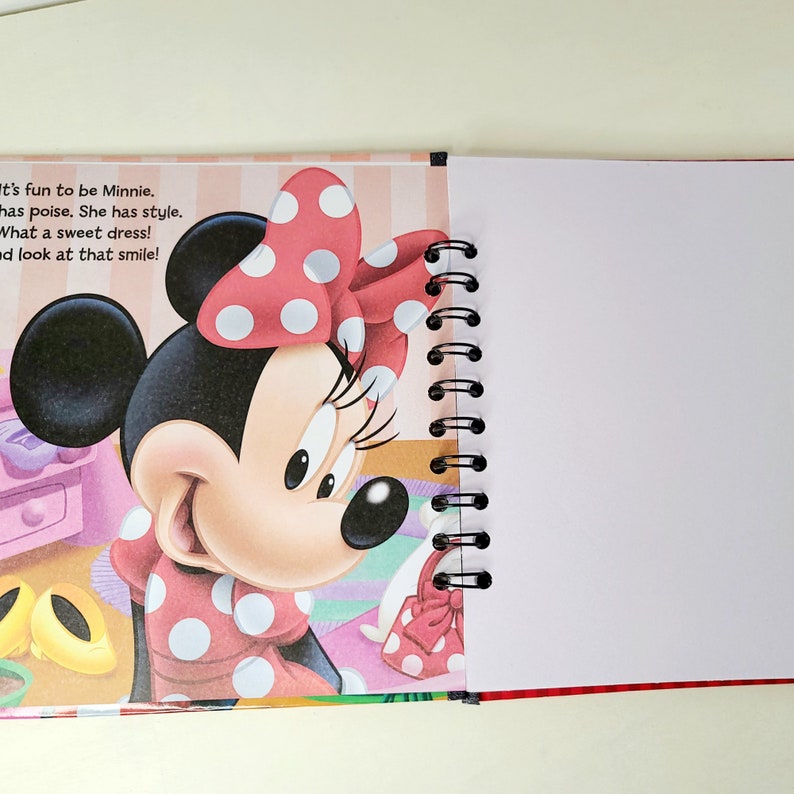 Disney Autograph Book, Repurposed Minnie Mouse Book, Upcycled Disney ...