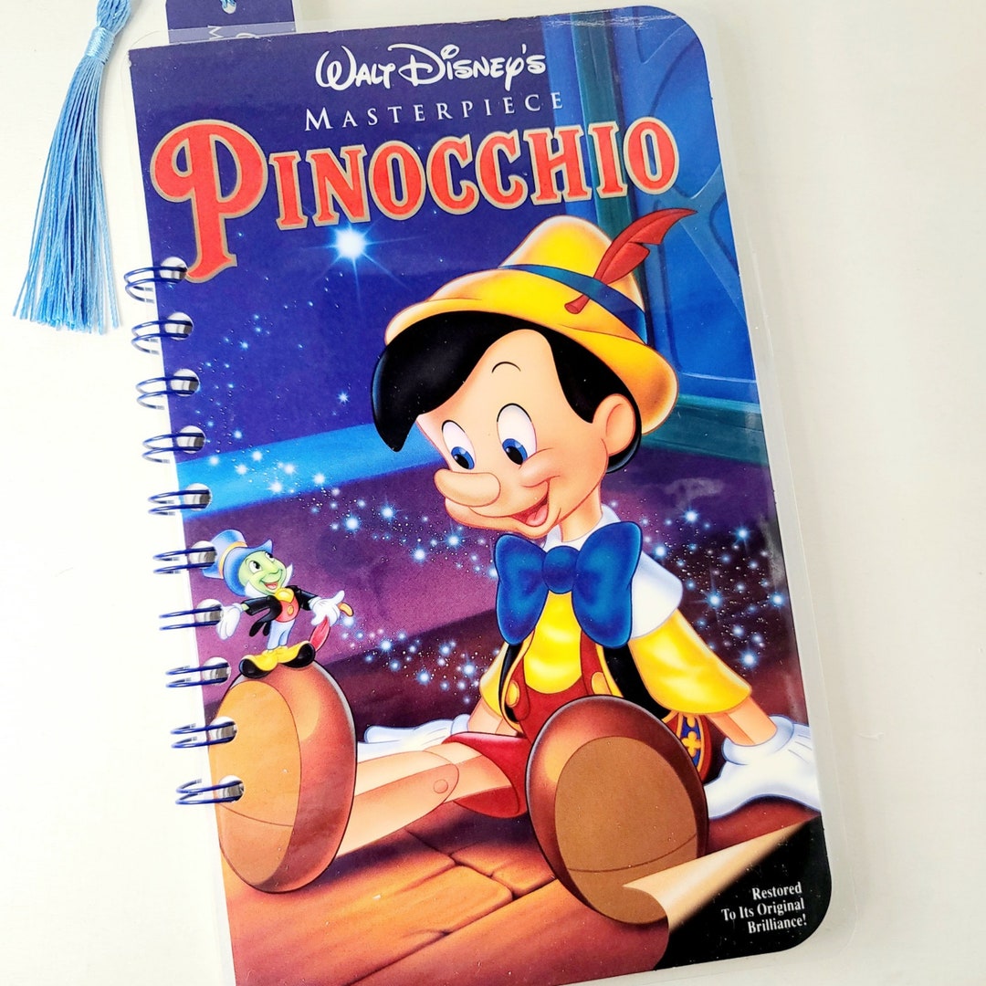 Pinocchio Journal, Upcycled VHS Notebook, Disney Autograph Book,fun ...