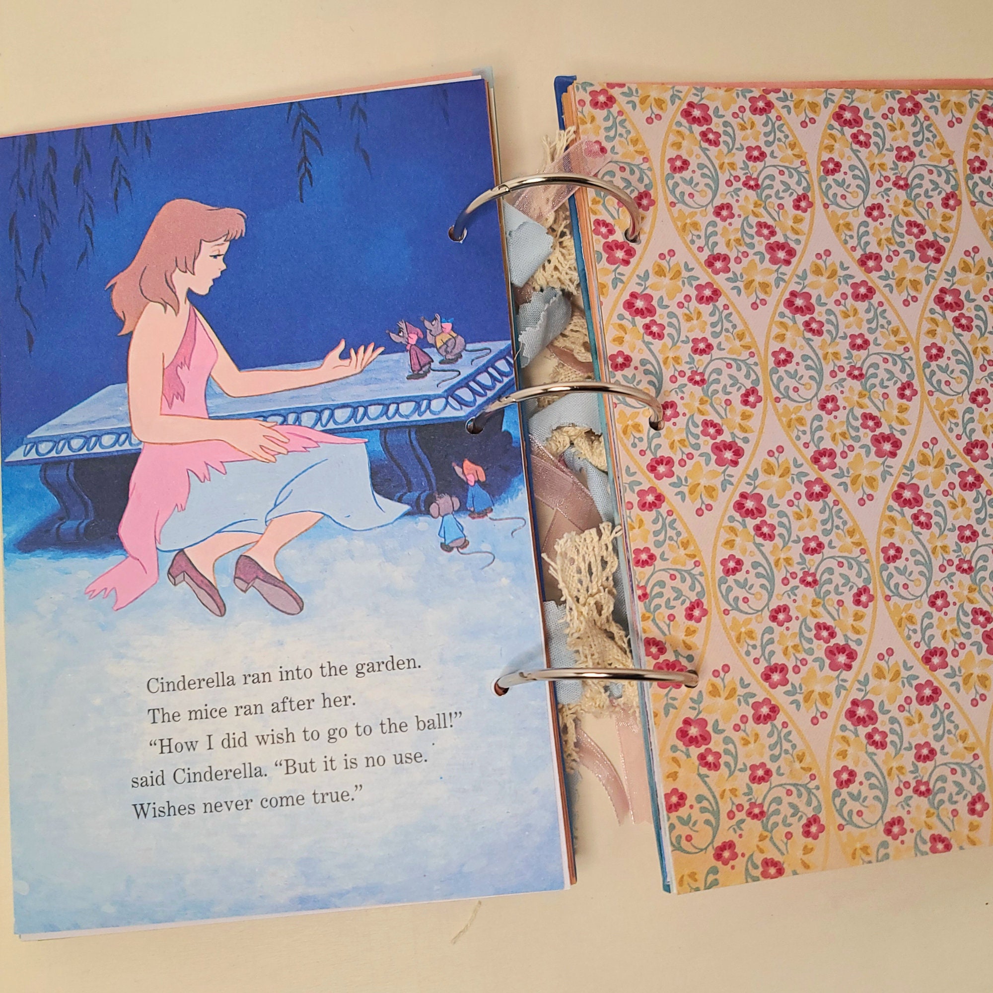 Vintage Cinderella Notebook, Walt Disney's Cinderella Upcycled Journal ...