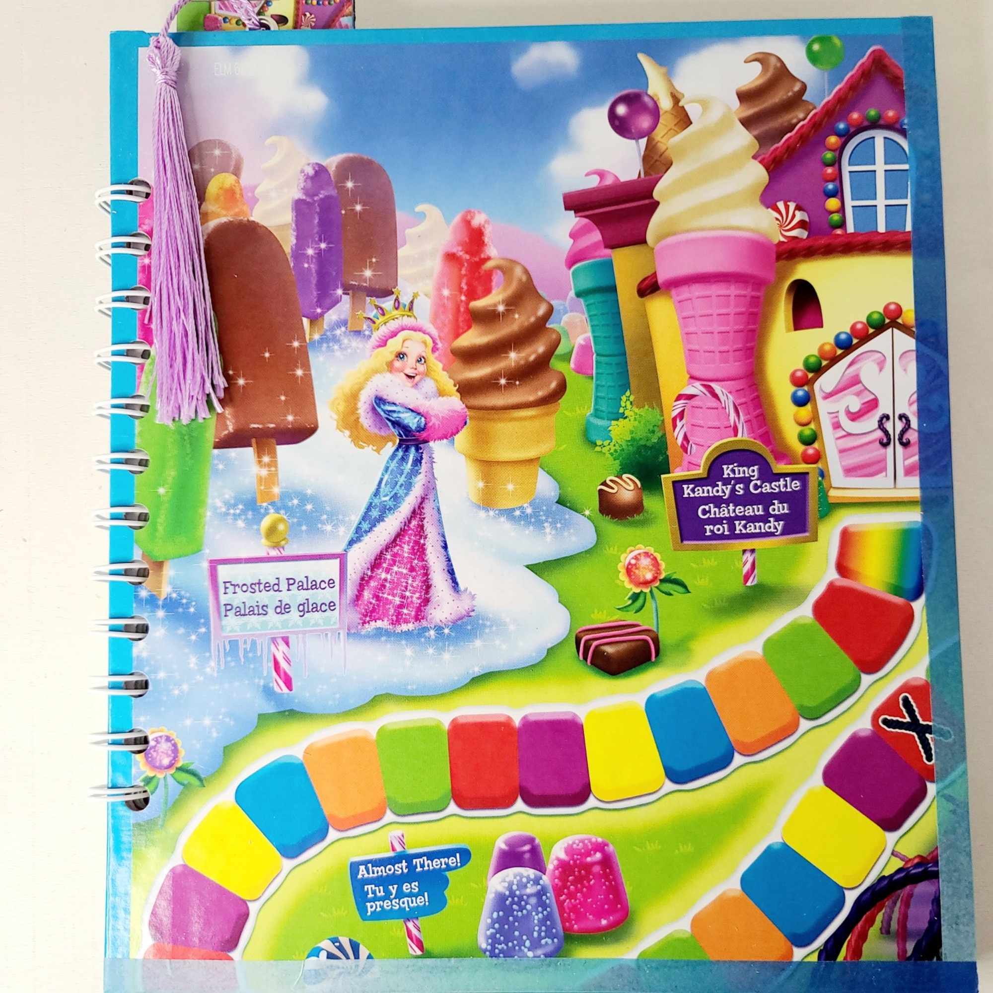 Candyland Game Board Journal: Upcycled Notepad With Bookmark - Etsy