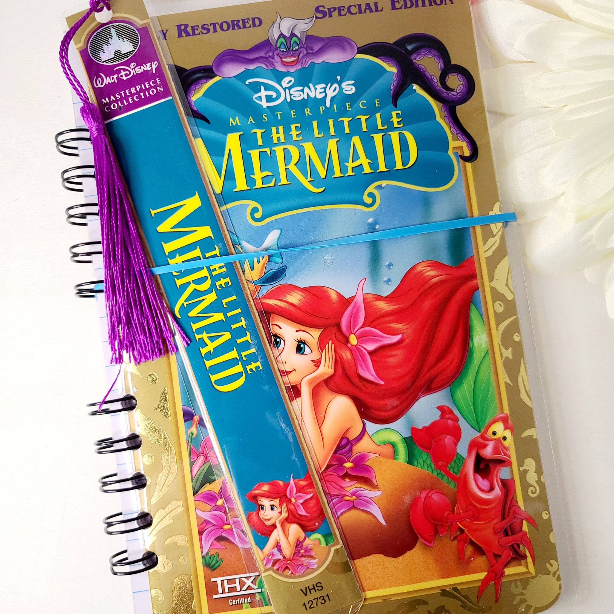 The Little Mermaid Journal,upcycled VHS Notebook,disney Autograph Book ...