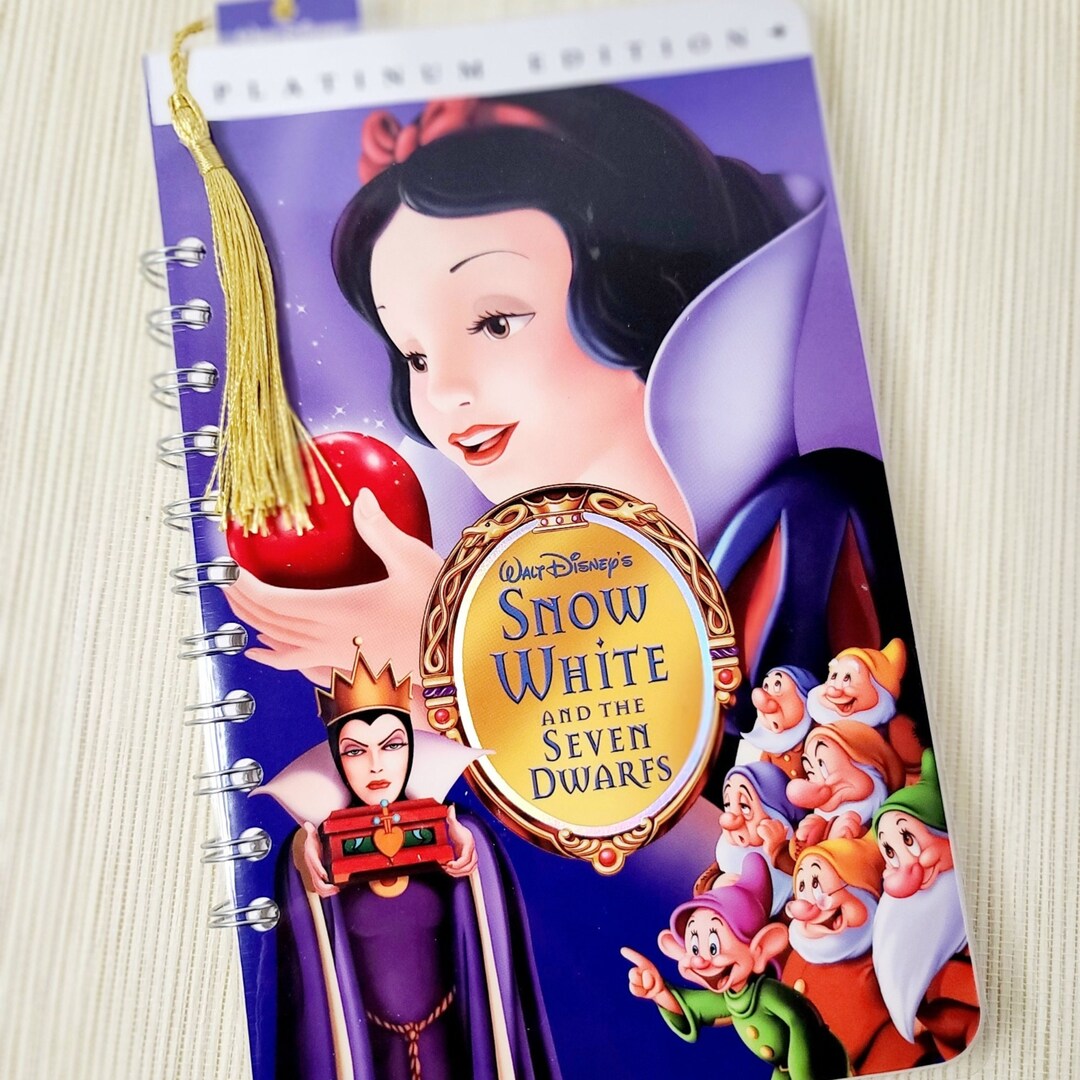 Snow White Journal,upcycled VHS Notebook,disney Autograph Book,princess ...