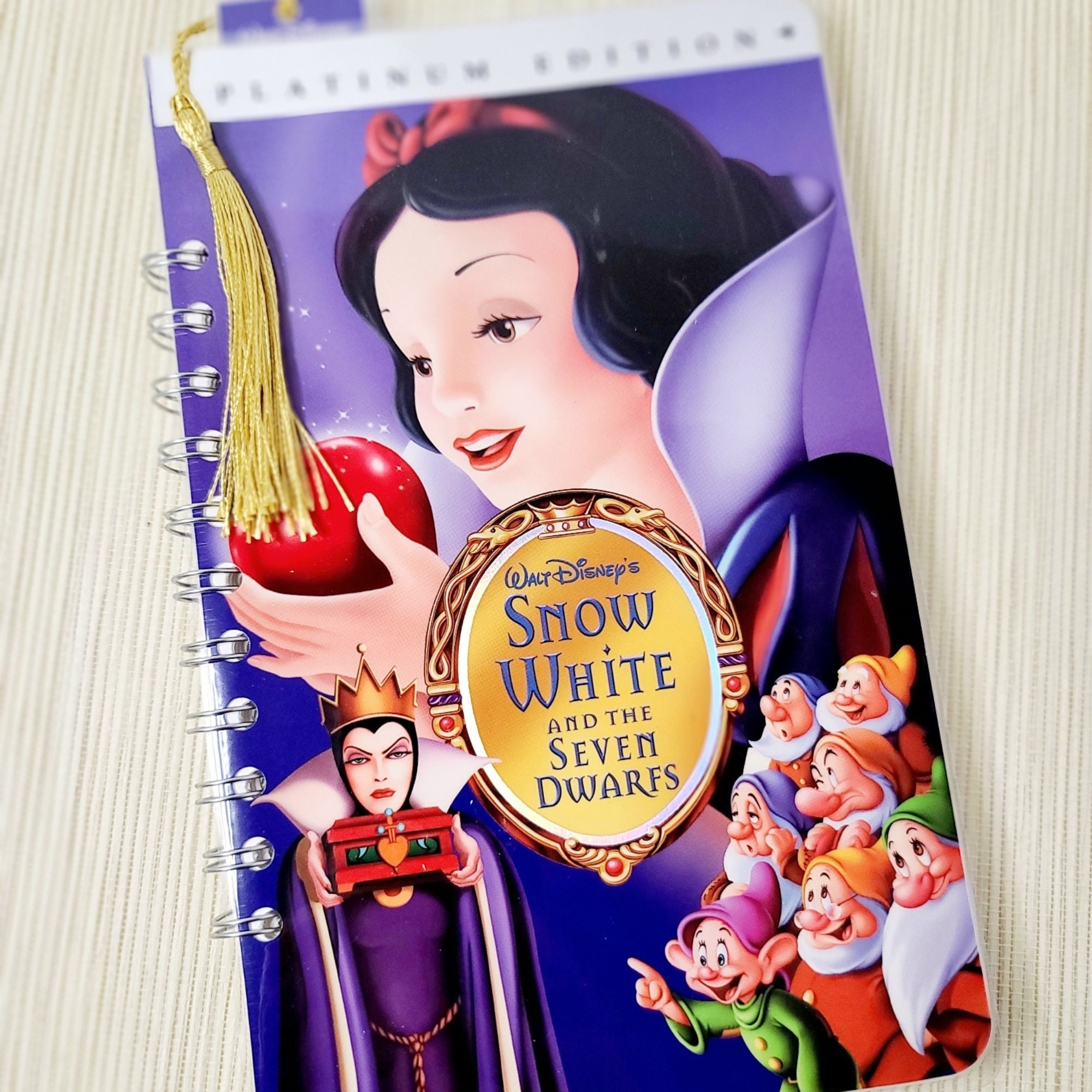 Snow White Journal,upcycled VHS Notebook,disney Autograph Book,princess ...