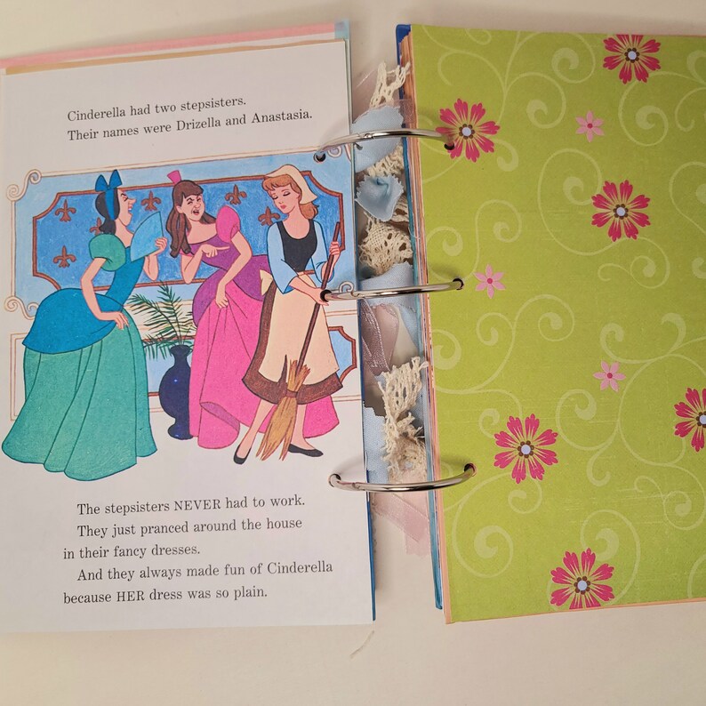 Vintage Cinderella Notebook, Walt Disney's Cinderella Upcycled Journal ...