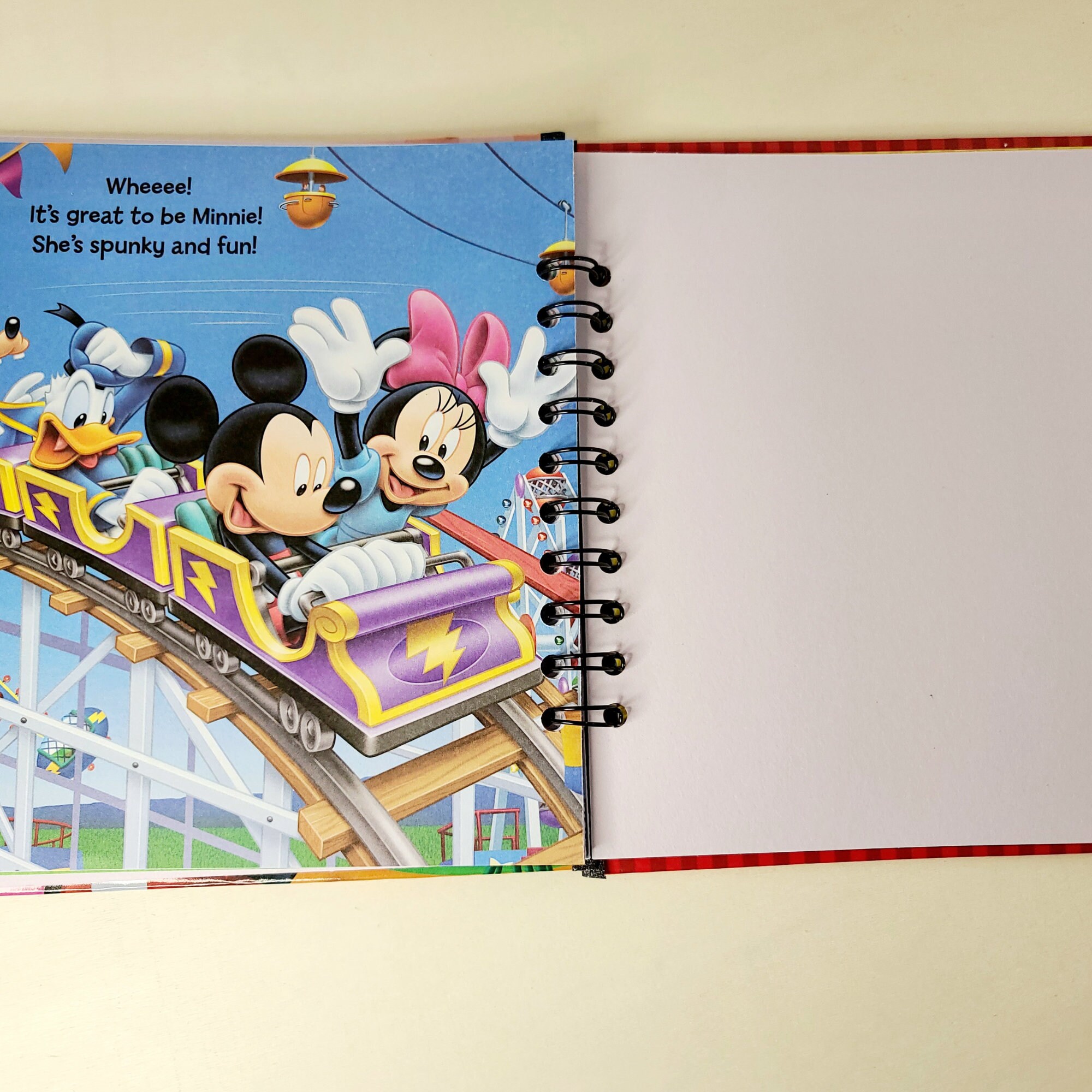 Disney Autograph Book, Repurposed Minnie Mouse Book, Upcycled Disney Journal, Storybook Notebook ...