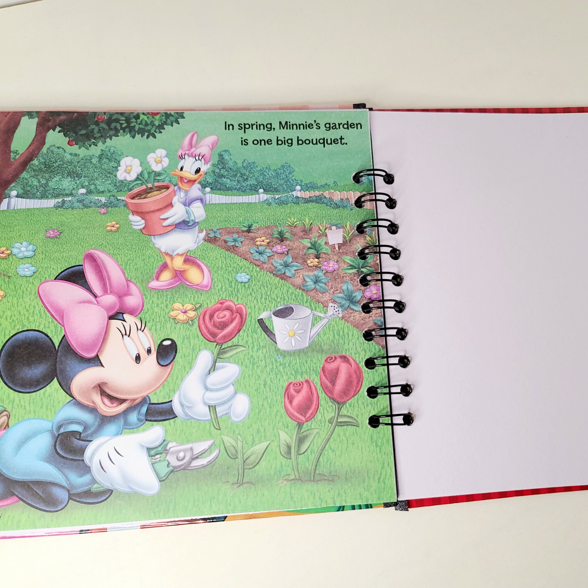 Disney Autograph Book, Repurposed Minnie Mouse Book, Upcycled Disney Journal, Storybook Notebook ...