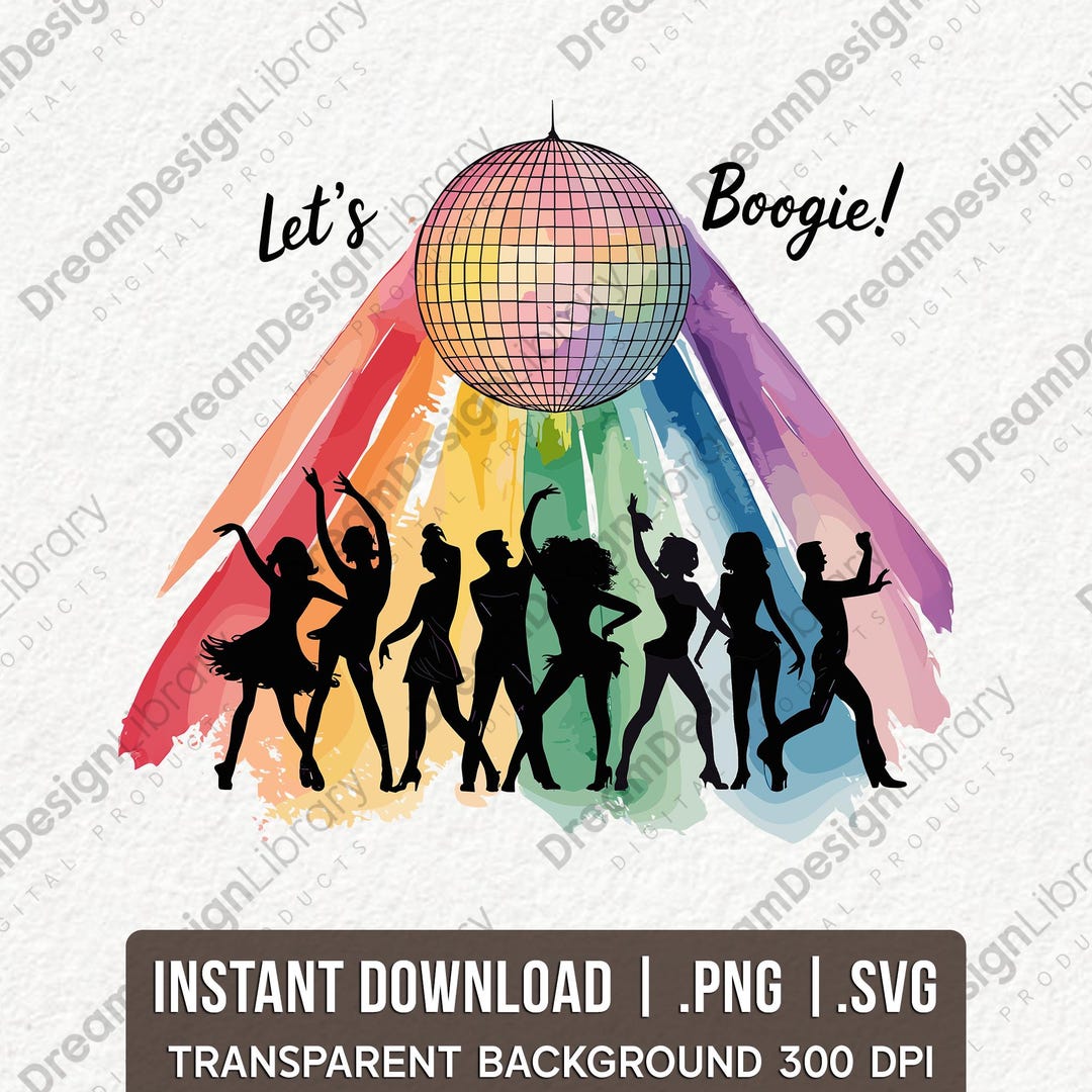 Retro Disco Dance Art | Vintage Boogie Wall Print | Instant Download ...
