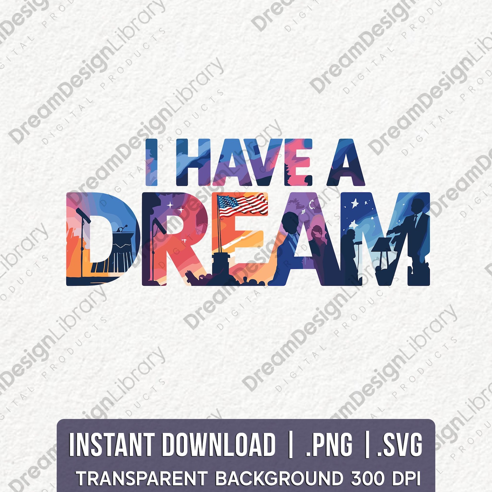 I Have A Dream Clipart, I Have a Dream Design, MLK Png, Martin Luther ...