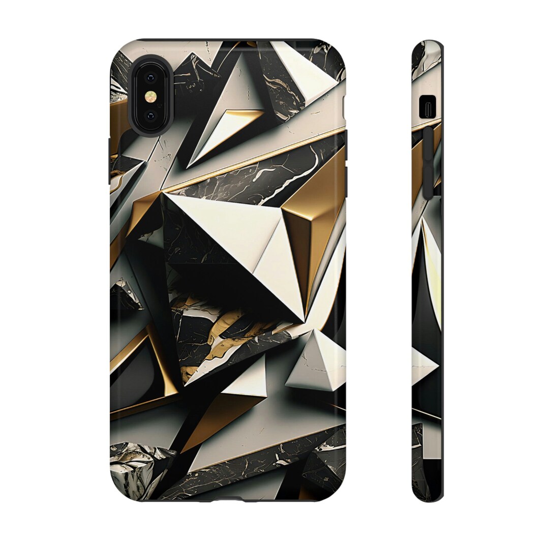 Triangular Marble Design Cell Phone Case for Unique Style - Etsy