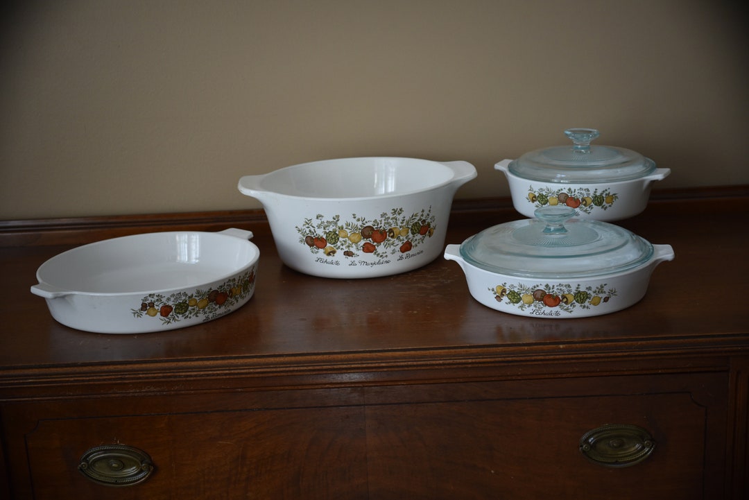 Very Rare Set Of 4 Vintage Corningware Spice O Life Spice Of Life