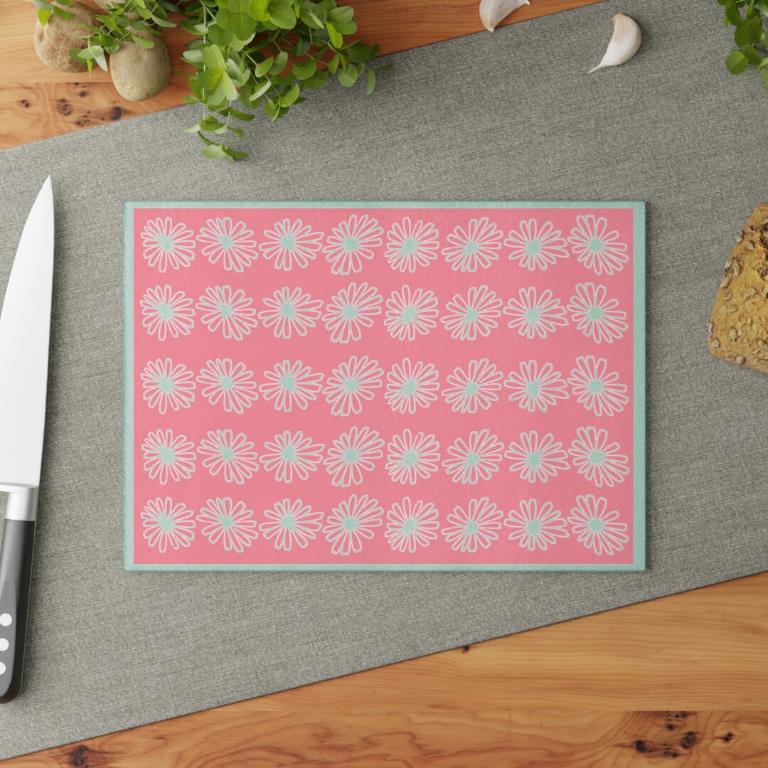 Vintage Pyrex Pink Daisy Pattern Influenced Design Tempered Glass ...