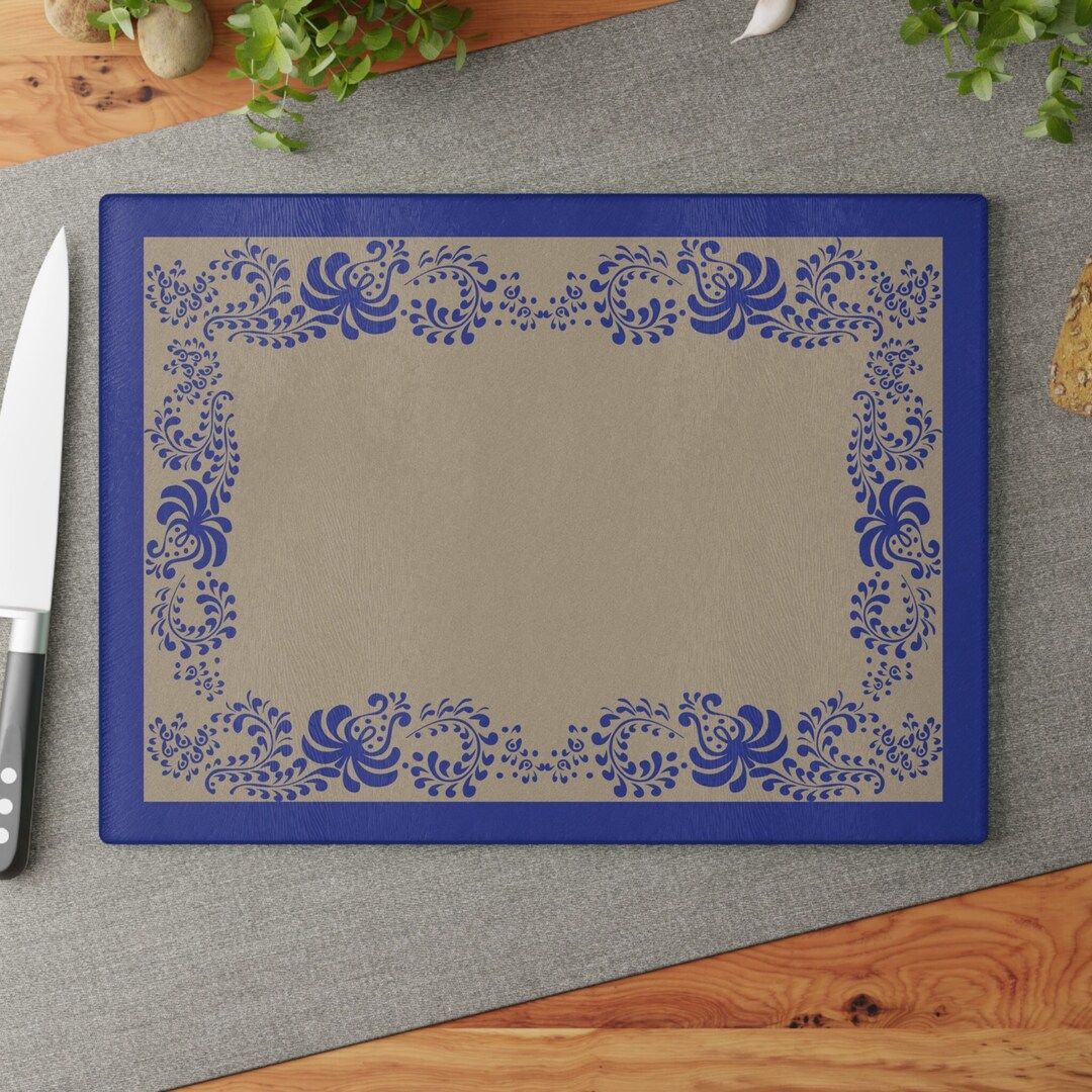 Vintage Pyrex Homestead Blue Pattern Influenced Tempered Glass Kitchen ...