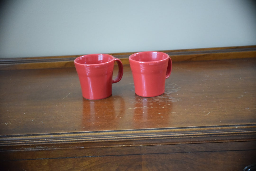 Set of 2 Vintage Fiesta Ware Mugs in Red - Etsy