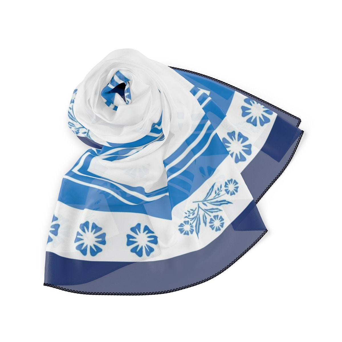 Corning Wear Blue Cornflower Inspired Scarf Vintage Corning Ware ...