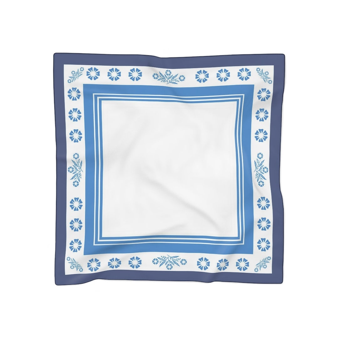 Corning Wear - Blue Cornflower Inspired Scarf - Vintage Corning Ware ...