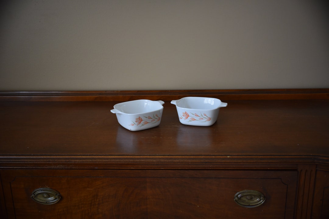 Set of 2 Vintage Corning Ware Peach Floral P-43-B 2 & 3/4 - Etsy