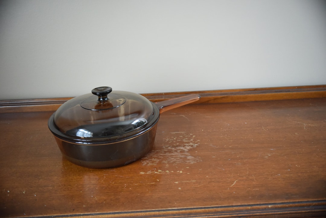 Corningware / Corning Ware Visions - Amber Glass Cookware 10" Non Stick ...