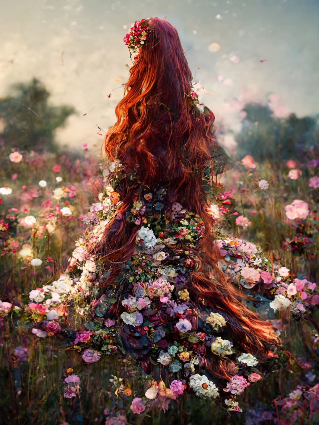 She Was the Spring Printable Art Photography Spring - Etsy