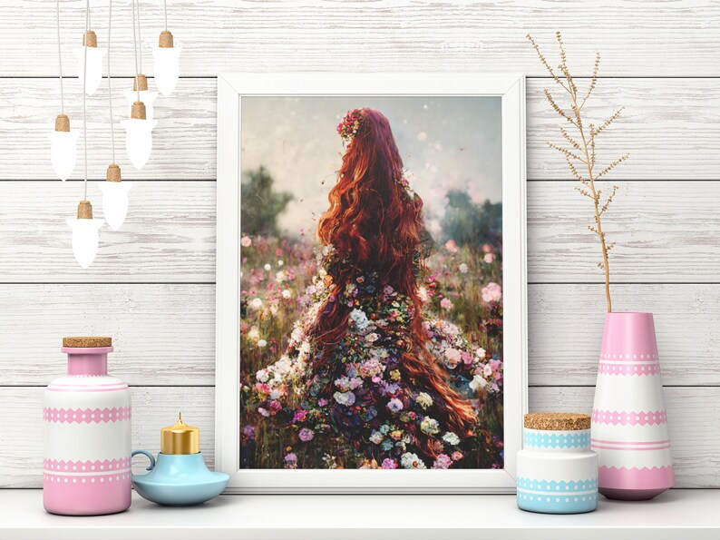 She Was the Spring Printable Art Photography Spring - Etsy