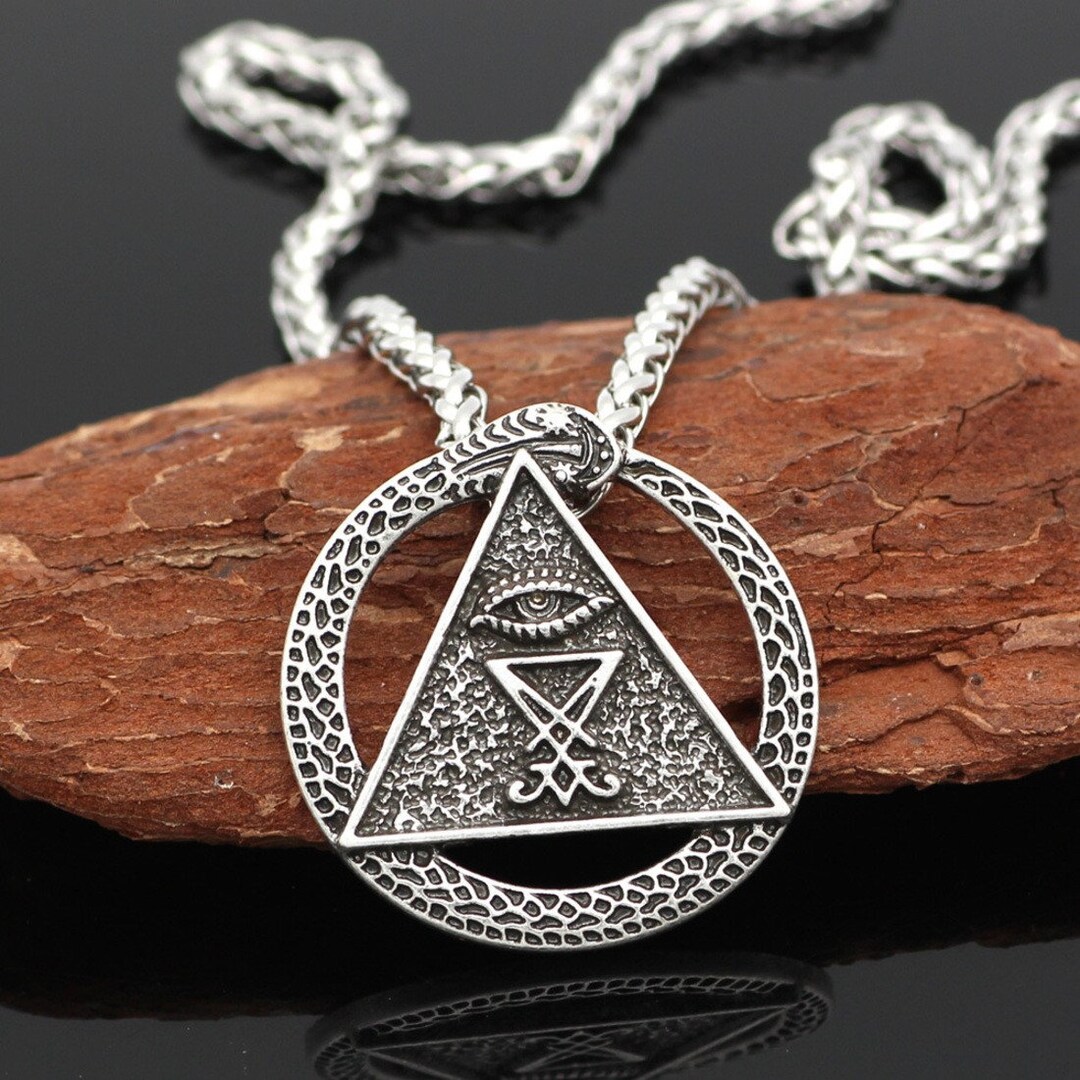 Nordic Viking Lucifer Satan's Eye Amulet Snake Pendant Necklace - Etsy