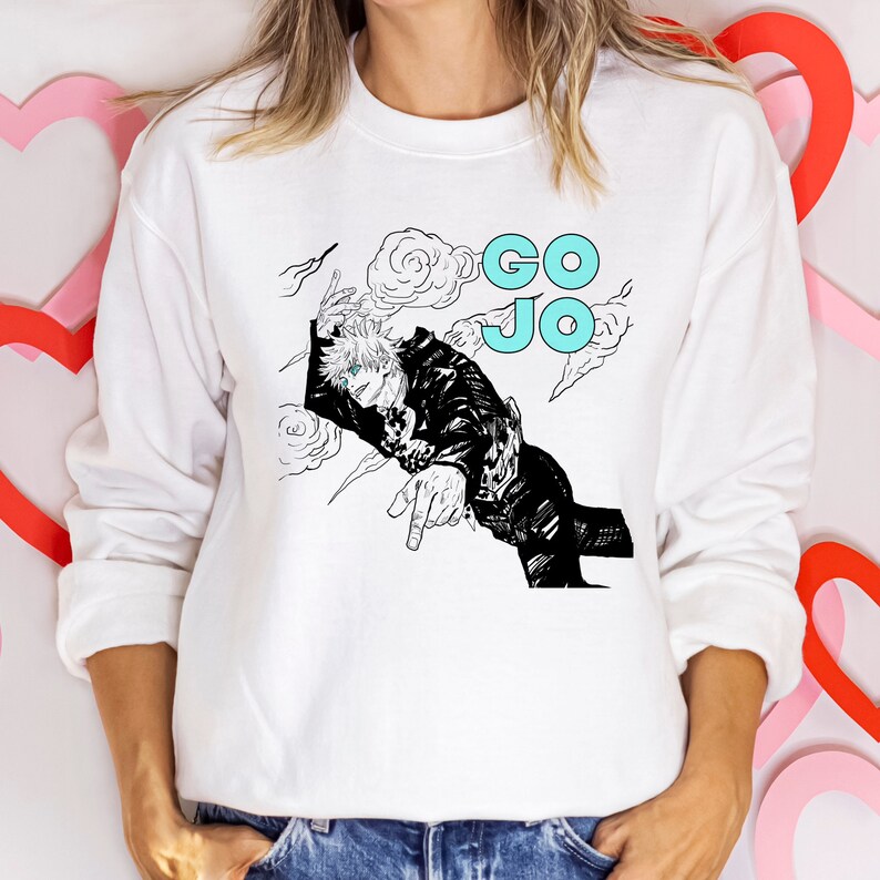 Satoru Gojo Sweatshirt|jjk Anime Merch|manga Sweatshirt|jujutsu Kaisen ...