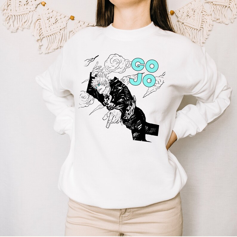 Satoru Gojo Sweatshirt|jjk Anime Merch|manga Sweatshirt|jujutsu Kaisen ...