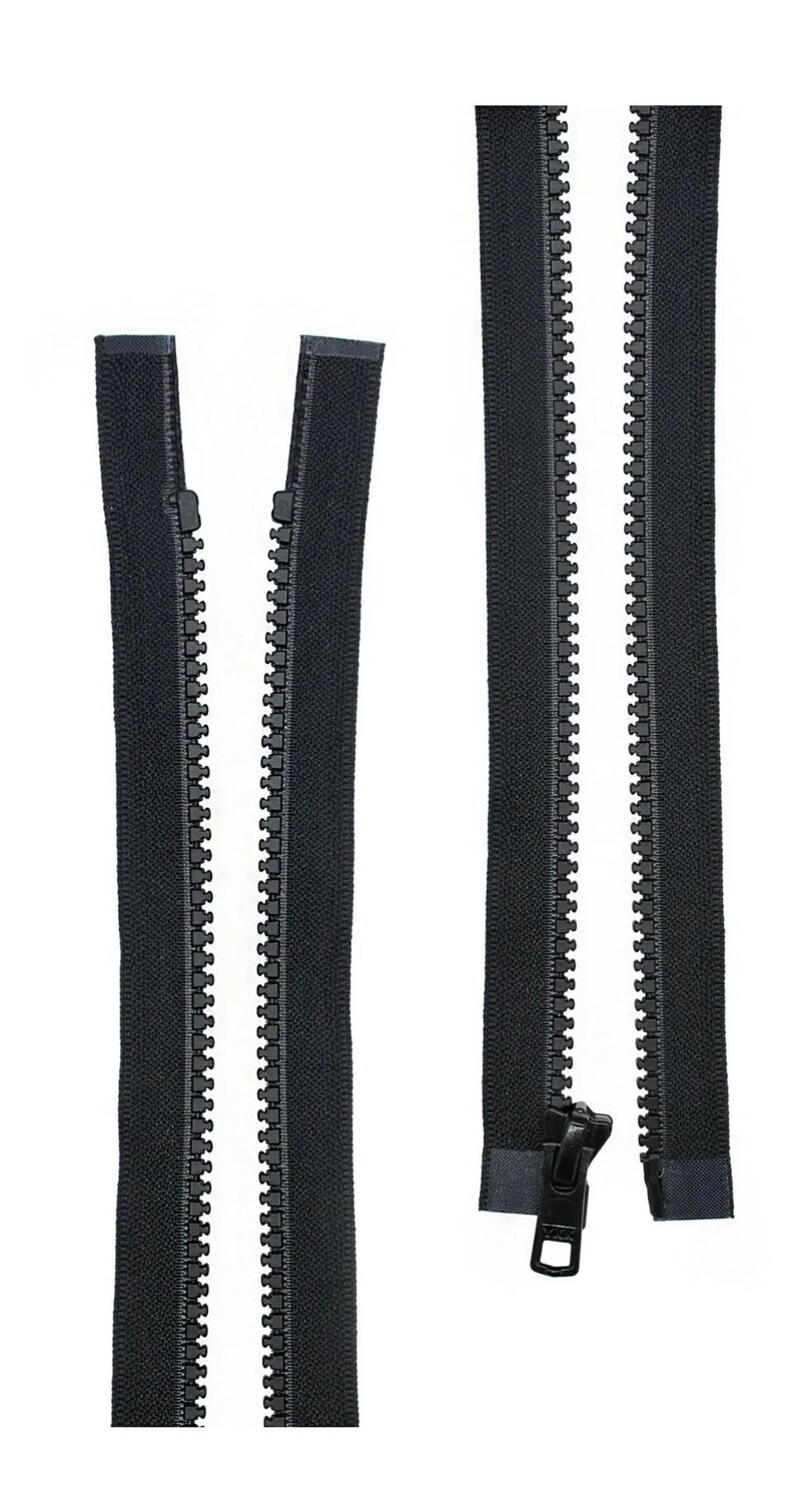 Separating ZIPPER YKK Vislon 5 Black Multiple Sizes New / - Etsy