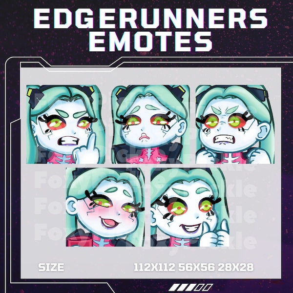 Cyberpunk Edgerunners Twitch Emotes - Etsy
