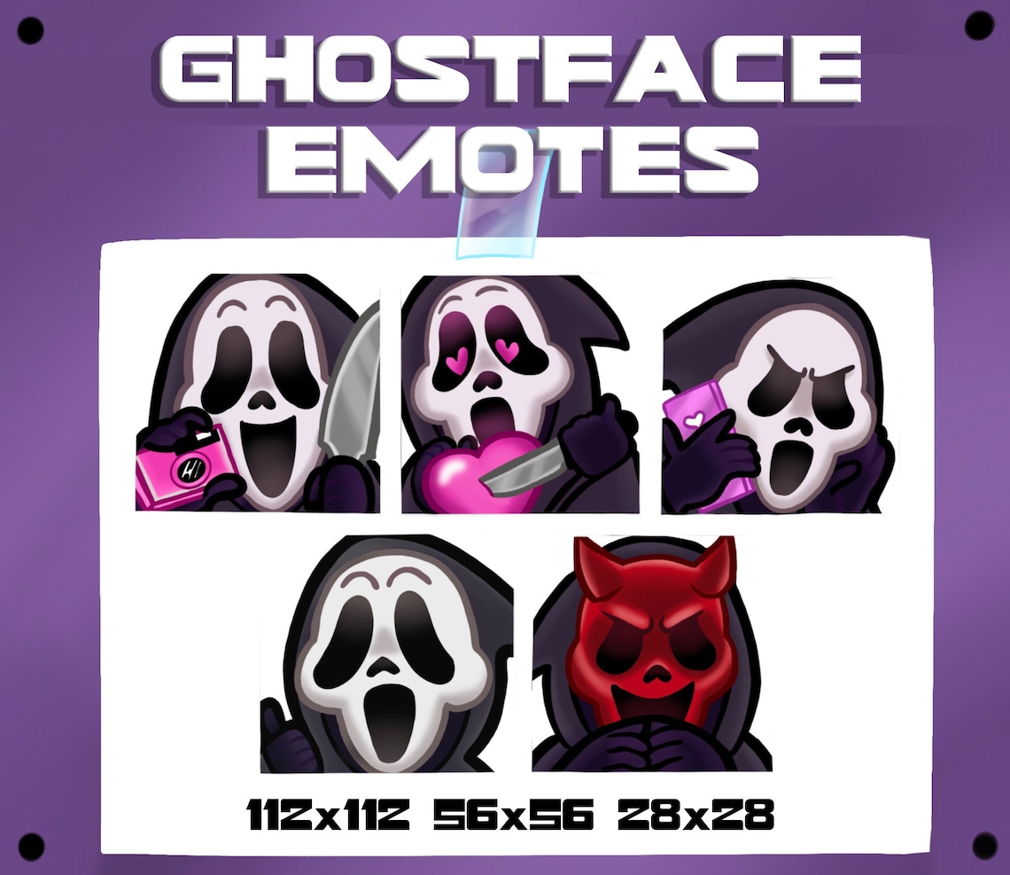 Discord Twitch Emotes Pack Ghostface DBD Dead by Daylight - Etsy