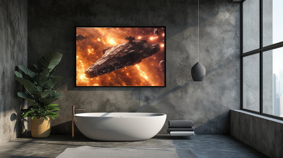 Star Wars Inspired Destroyer Fan Art Science Fiction Outer Space Art ...