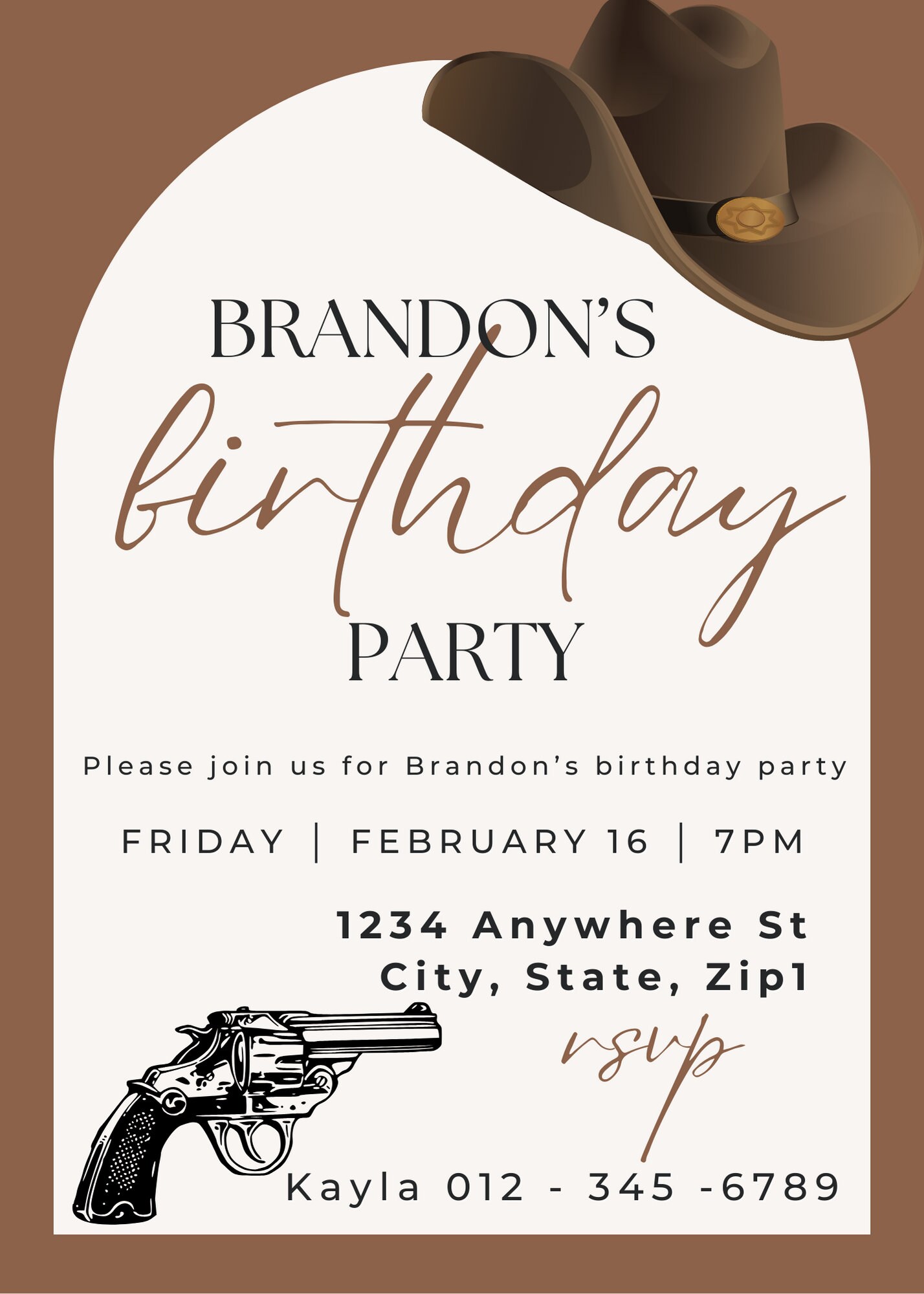Cowboy Theme Party,cowboy Birthday Invitation, Birthday Invitation ...