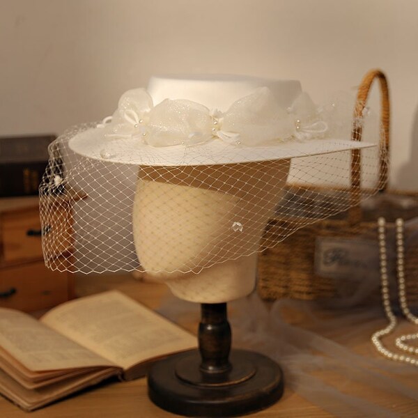 Hat With Veil - Etsy