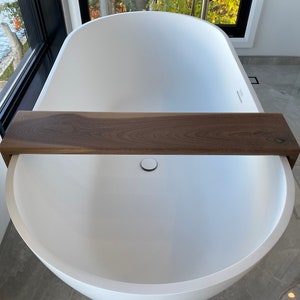 Custom Walnut Bath Tray, Real Wood Bath Caddy, Bathtub Caddy Wood, Real ...