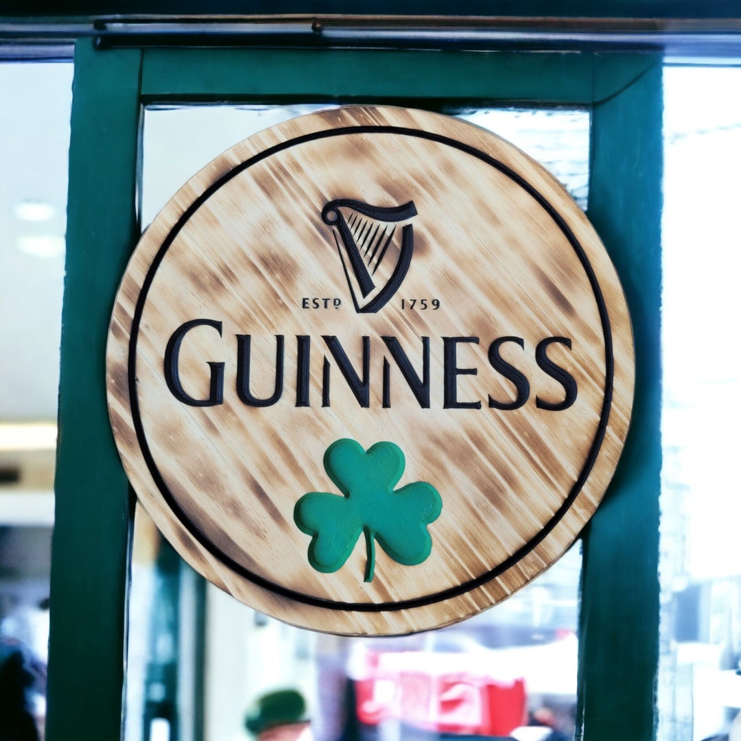 WOODEN GUINESS SIGN | Wall Decor | Irish Beer | Pubs and Bars | Gifts ...