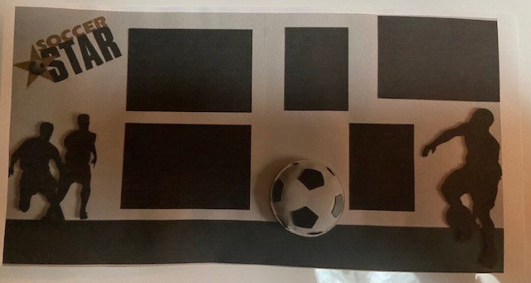 Soccer (girl Version) Scrapbooking Kit for 2 Page: 12 X 12 Layout - Etsy