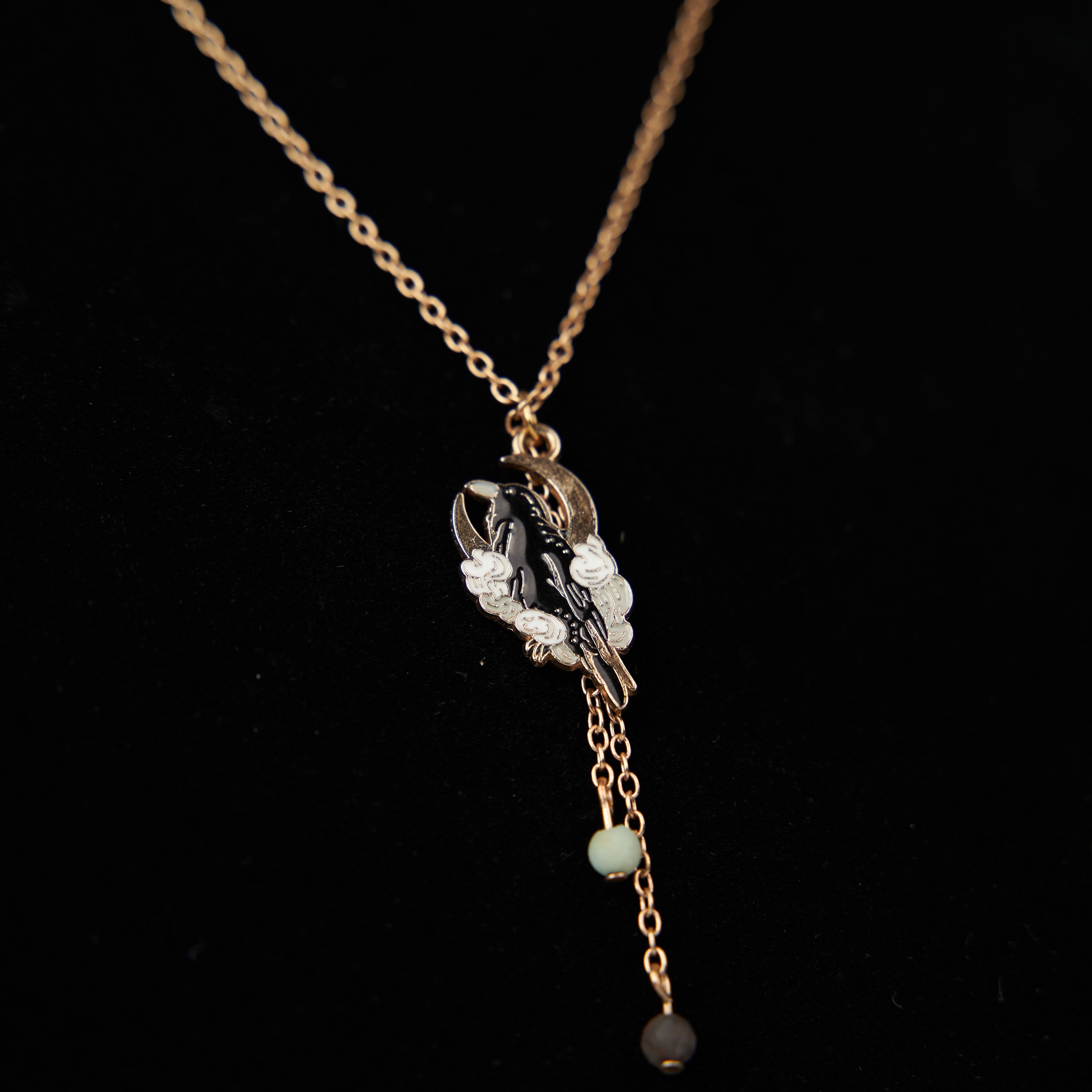 Raven of the Night Necklace Raven Necklace Crow Necklace - Etsy