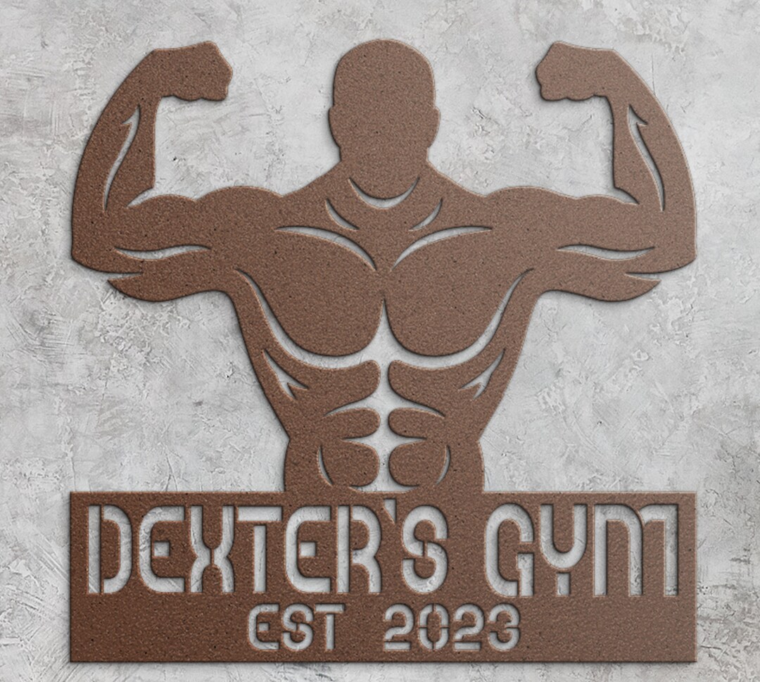 Personalized Home Gym Sign, Bodybuilder Decor, Workout Room Sign, Home ...