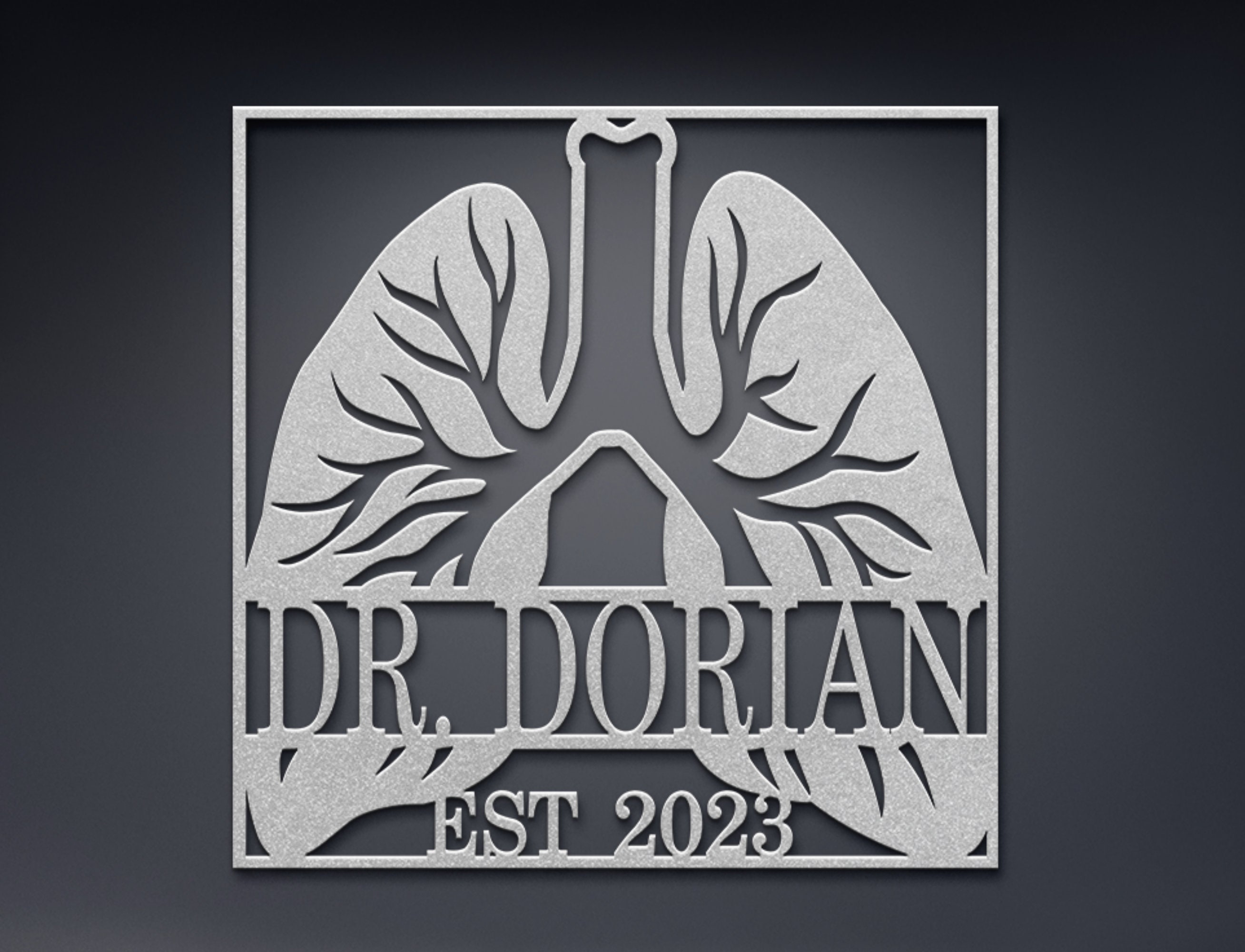 Personalized Anatomical Lung Sign, Pulmonology Office Sign, Custom ...