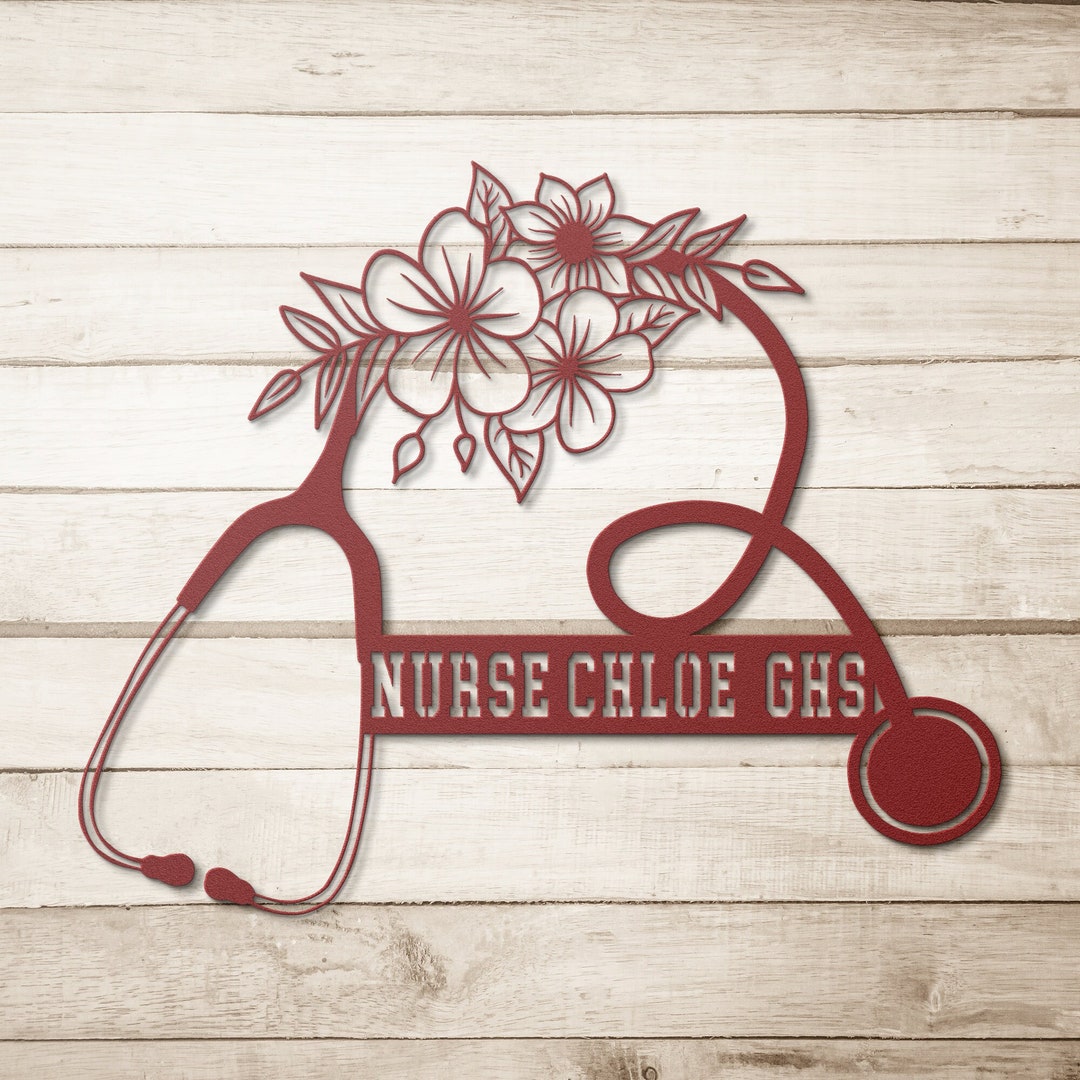 Personalized Floral Stethoscope Sign Medical Graduation Gift - Etsy