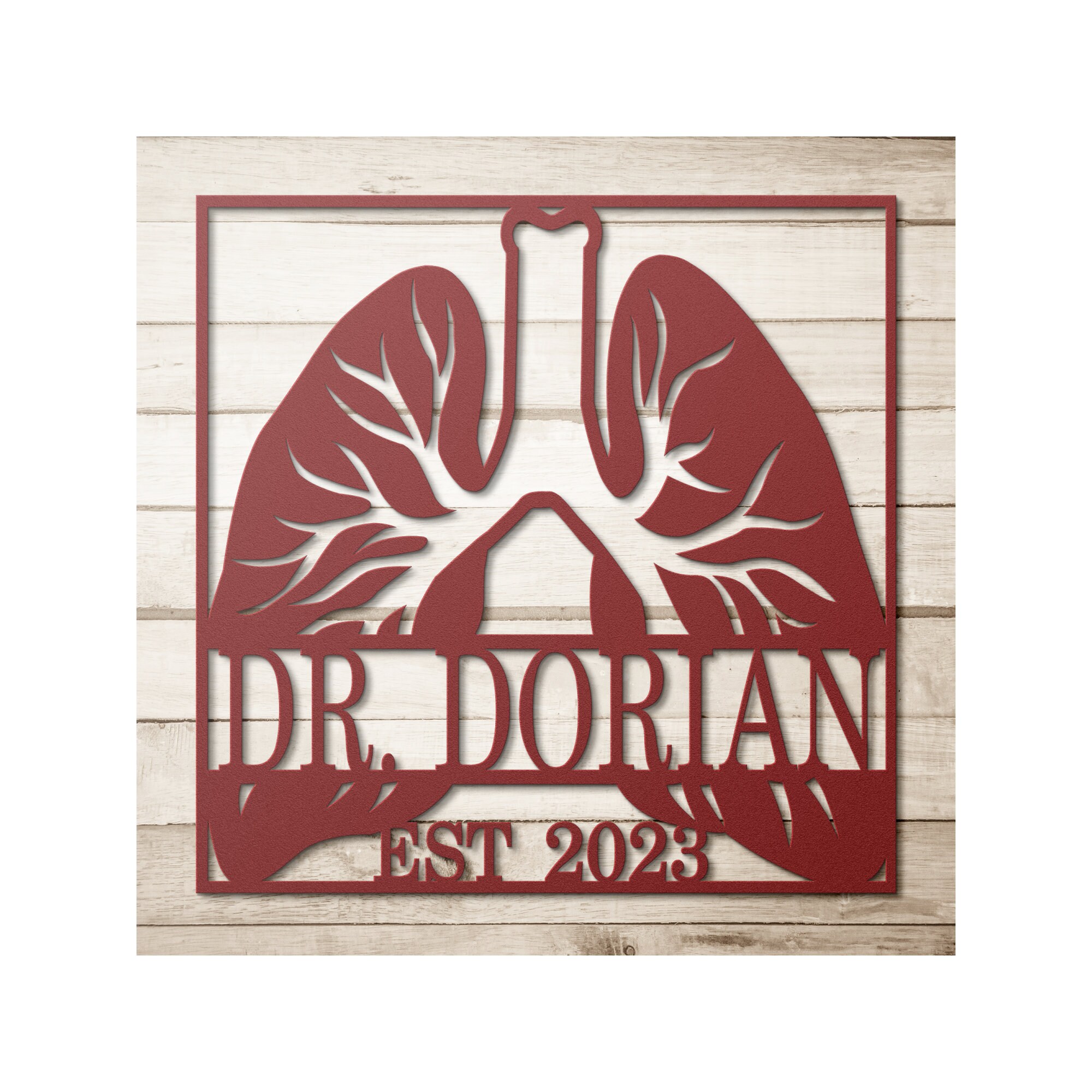 Personalized Anatomical Lung Sign, Pulmonology Office Sign, Custom ...