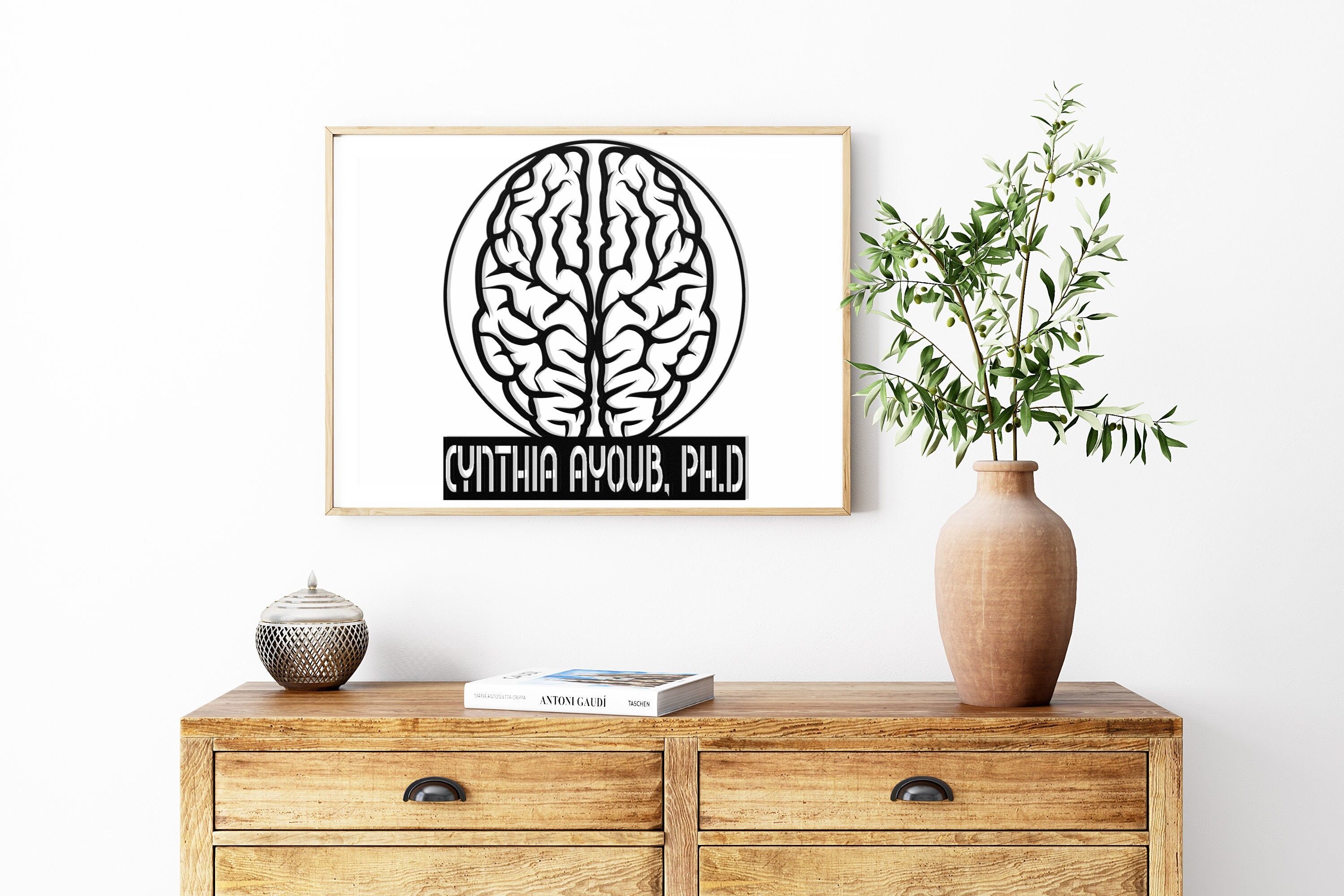 Personalized Human Brain Metal Wall Sign,anatomical Brain Office Sign ...