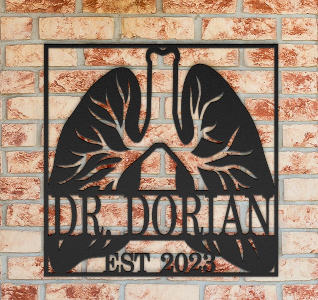 Personalized Anatomical Lung Sign, Pulmonology Office Sign, Custom ...