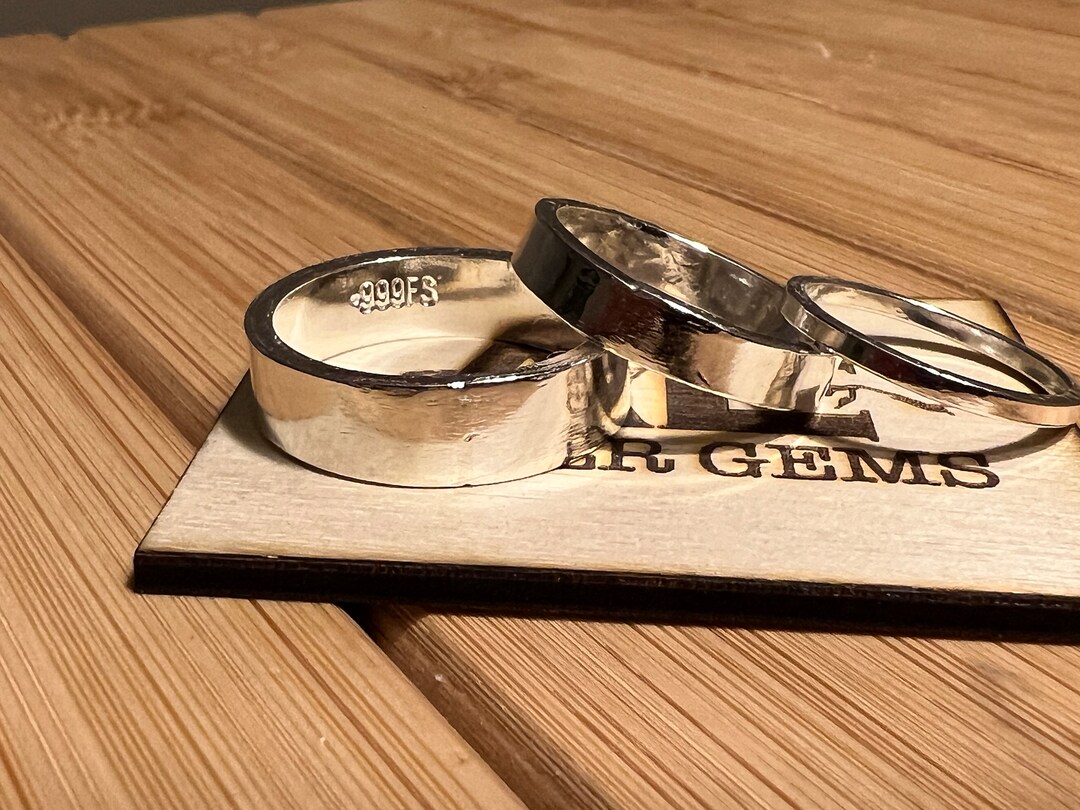 Fine Silver .999 Square Bands - Etsy