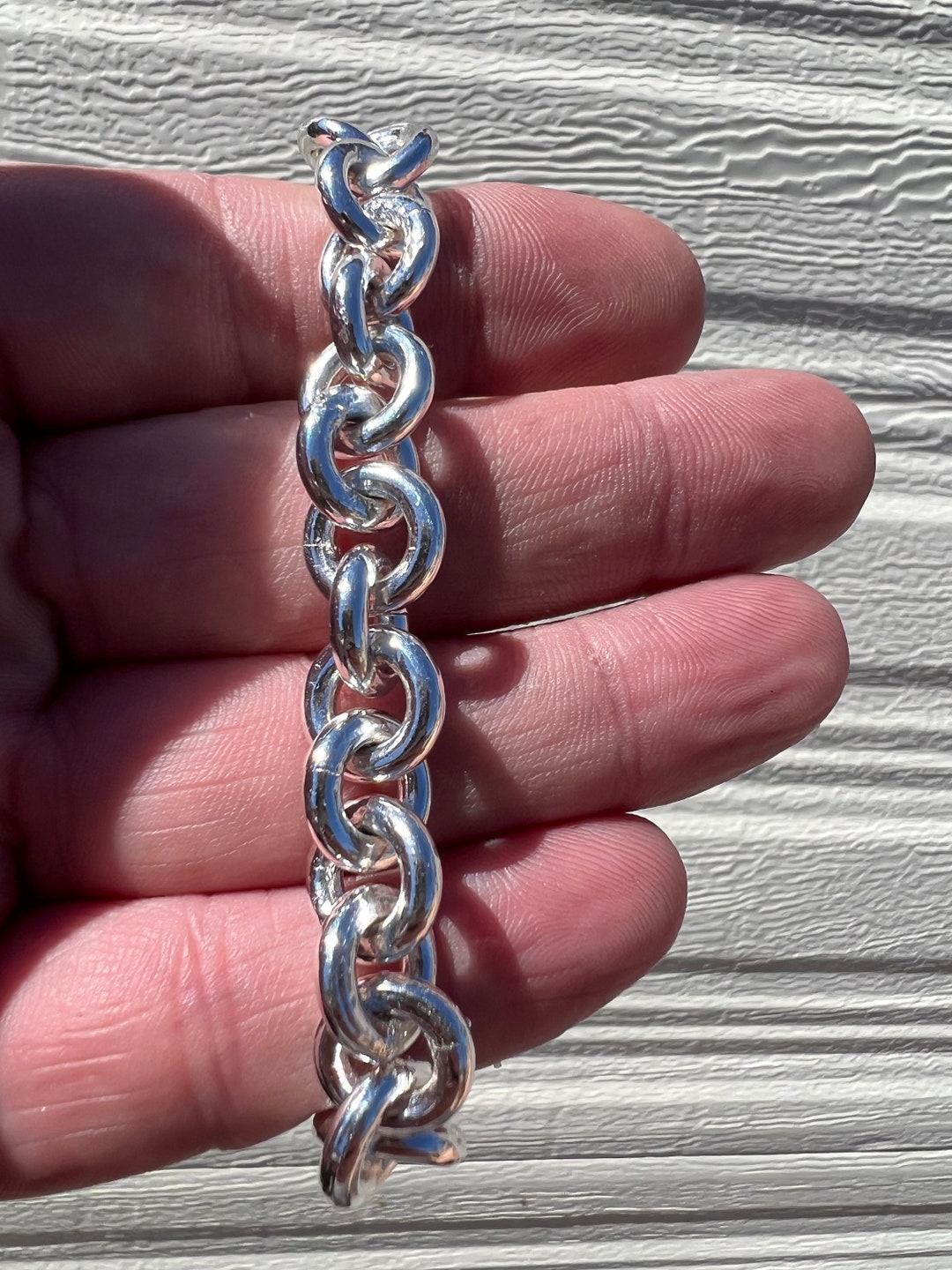 999 Fine Silver Round Link Bracelet - Etsy