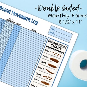 Bowel Movement Log, Poop Tracker, BM Chart, Diaper & Toileting ...